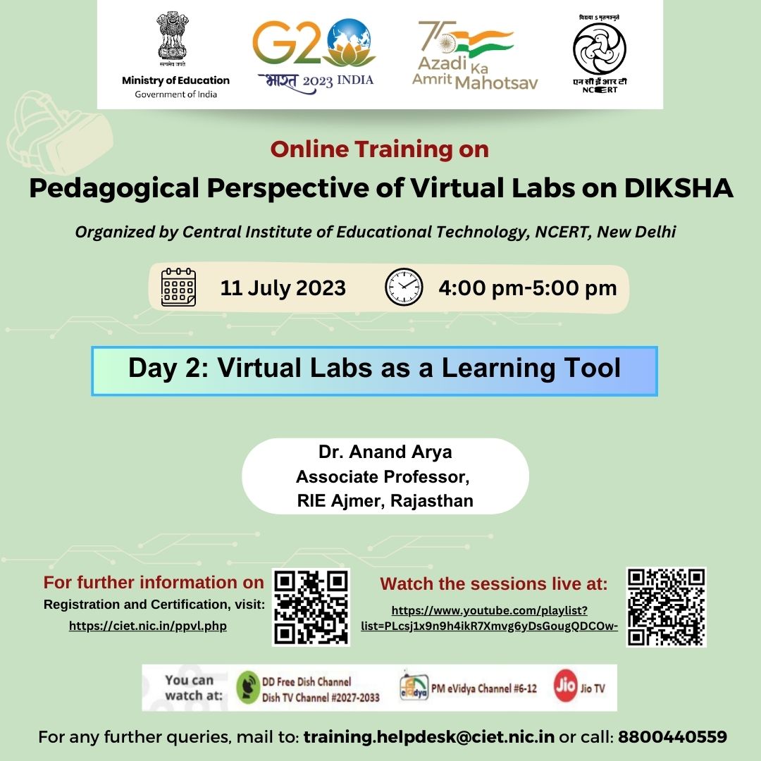 Pedagogical Perspective of Virtual Labs on DIKSHA | Central Institute of Educational Technology ...